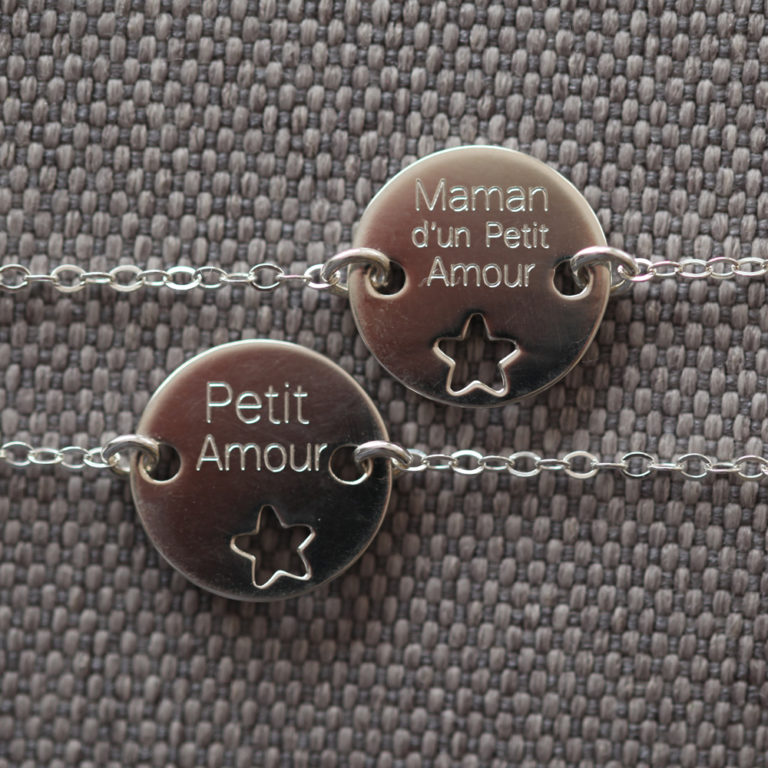 Duo de bracelets MAMAN BÉBÉ - à personnaliser - ARGENT 925 - Same Bijoux